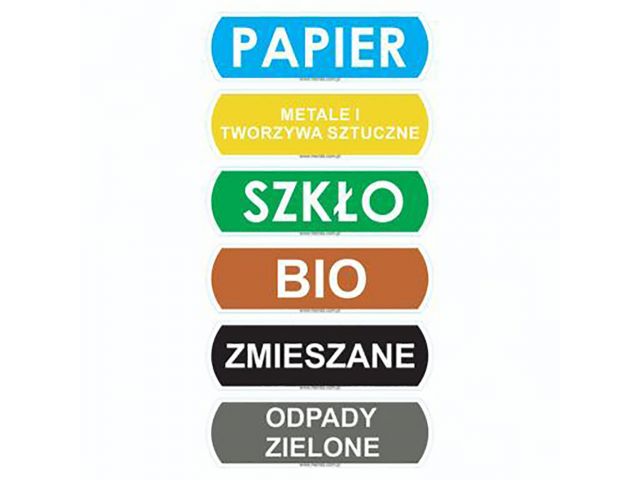 Stickers for waste segregation | MERIDA - Sanitary Equipment and ...